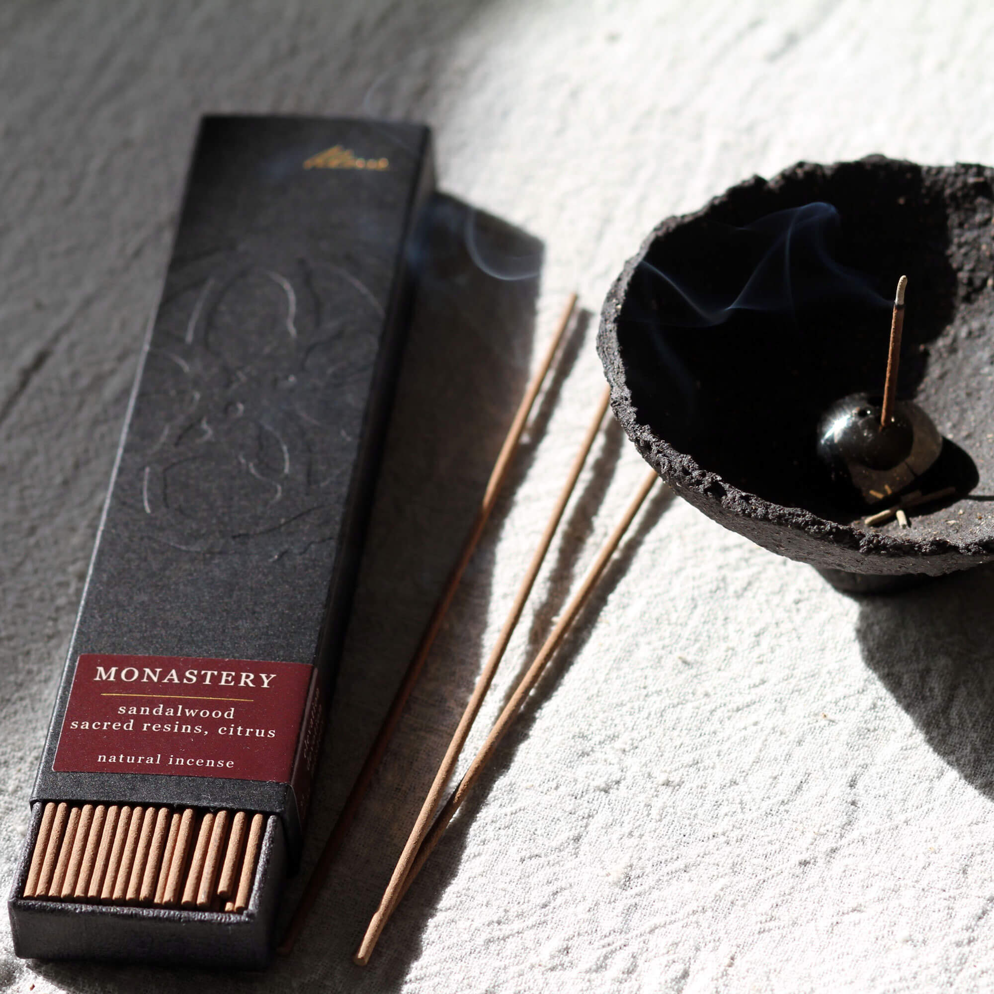 MONASTERY Incense | Sandalwood, Sacred Resins, Citrus | Premium Natura ...