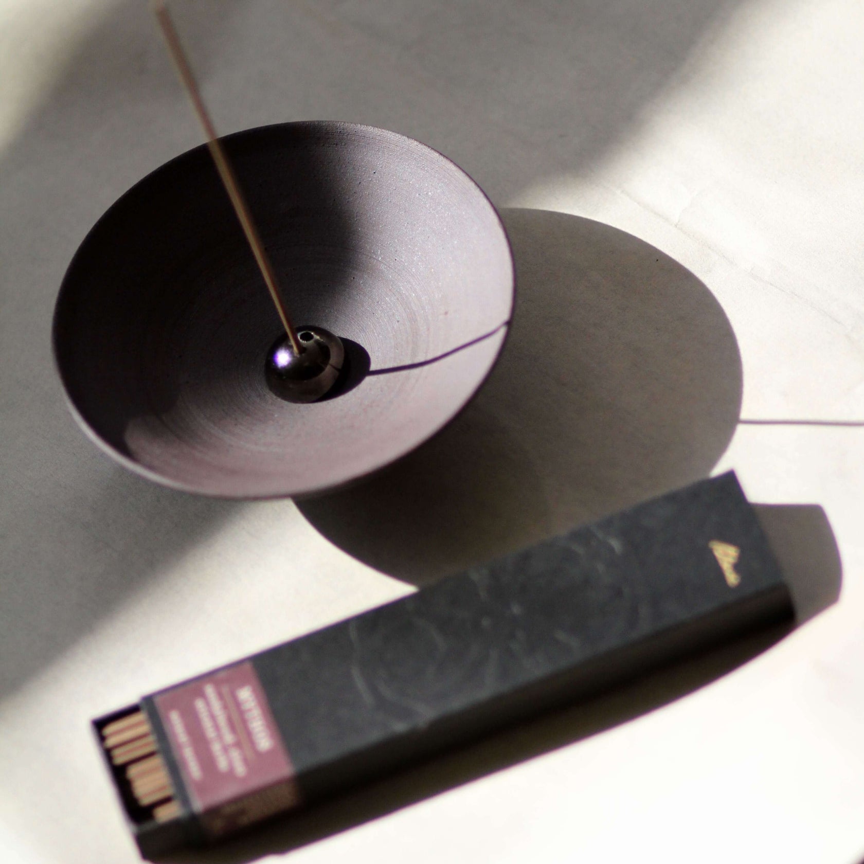 Beautiful Purple Terracotta Incense Bowl Holder. Zen. Artisan Made – Ume