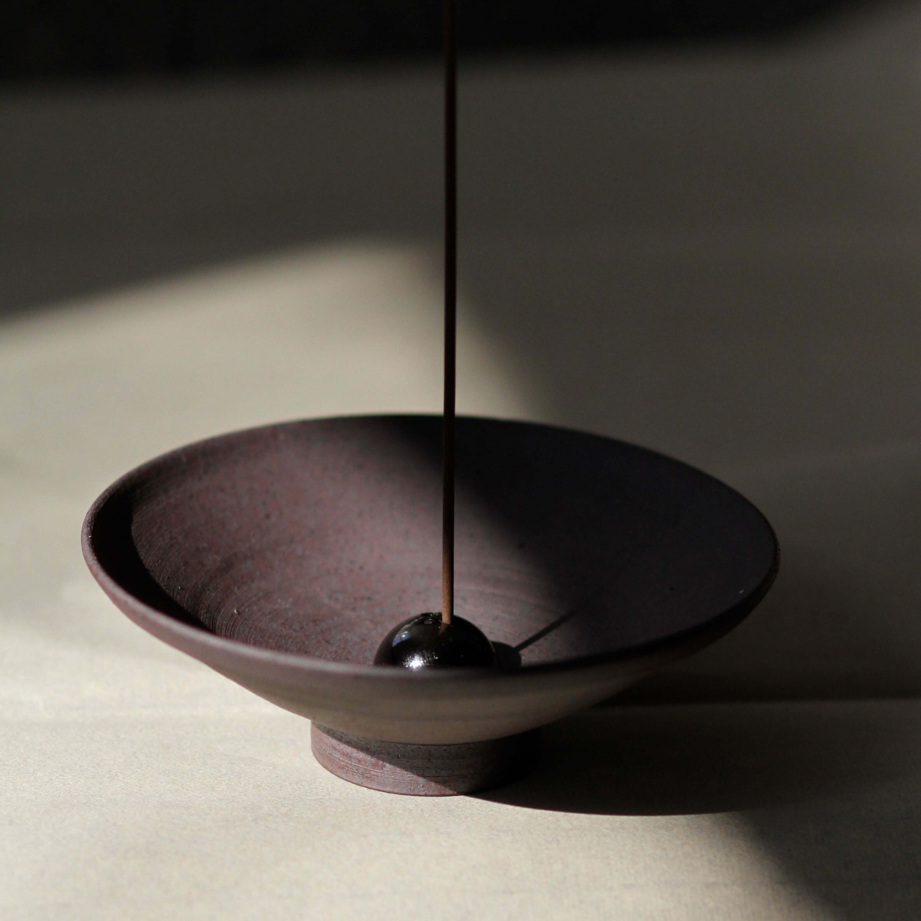 Beautiful Purple Terracotta Incense Bowl Holder. Zen. Artisan Made – Ume