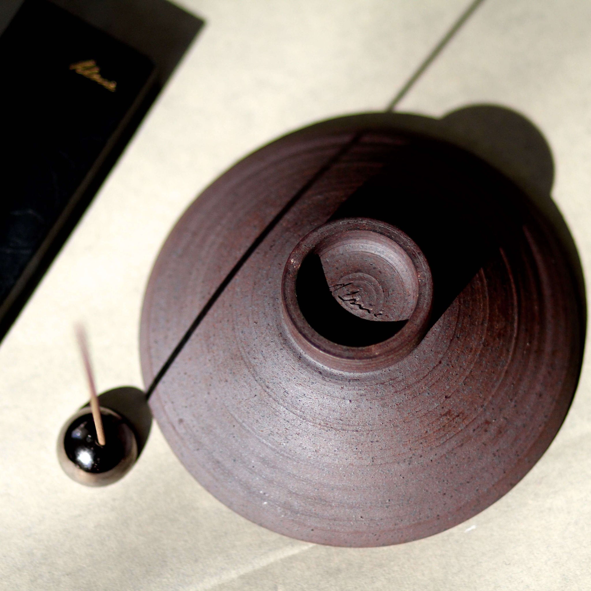 Beautiful Purple Terracotta Incense Bowl Holder. Zen. Artisan Made – Ume