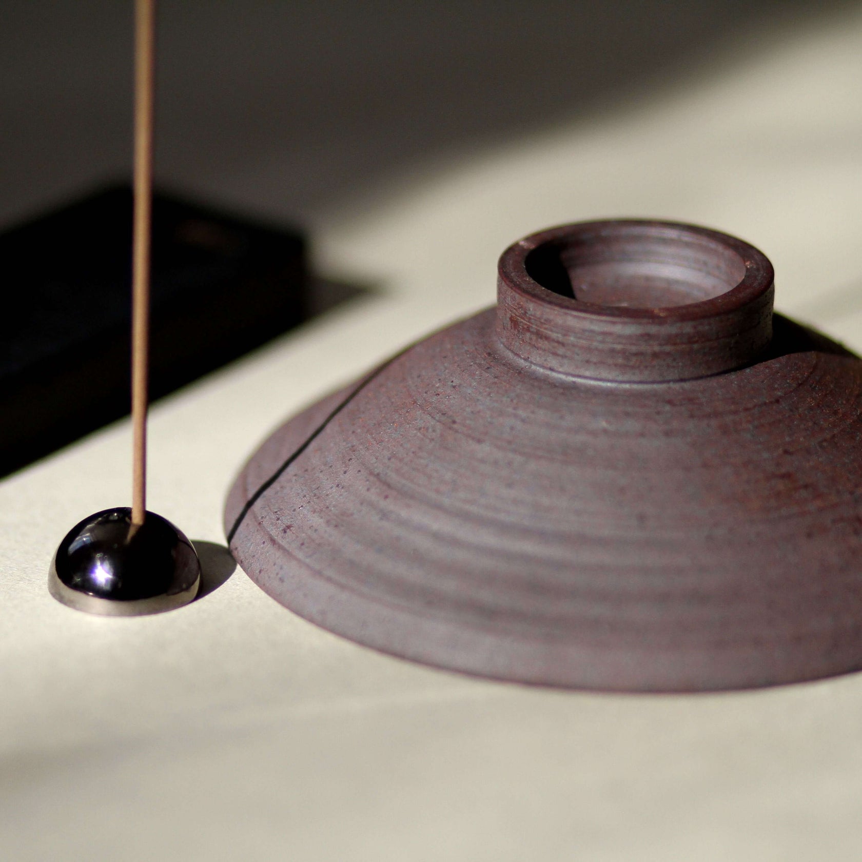 Beautiful Purple Terracotta Incense Bowl Holder. Zen. Artisan Made – Ume