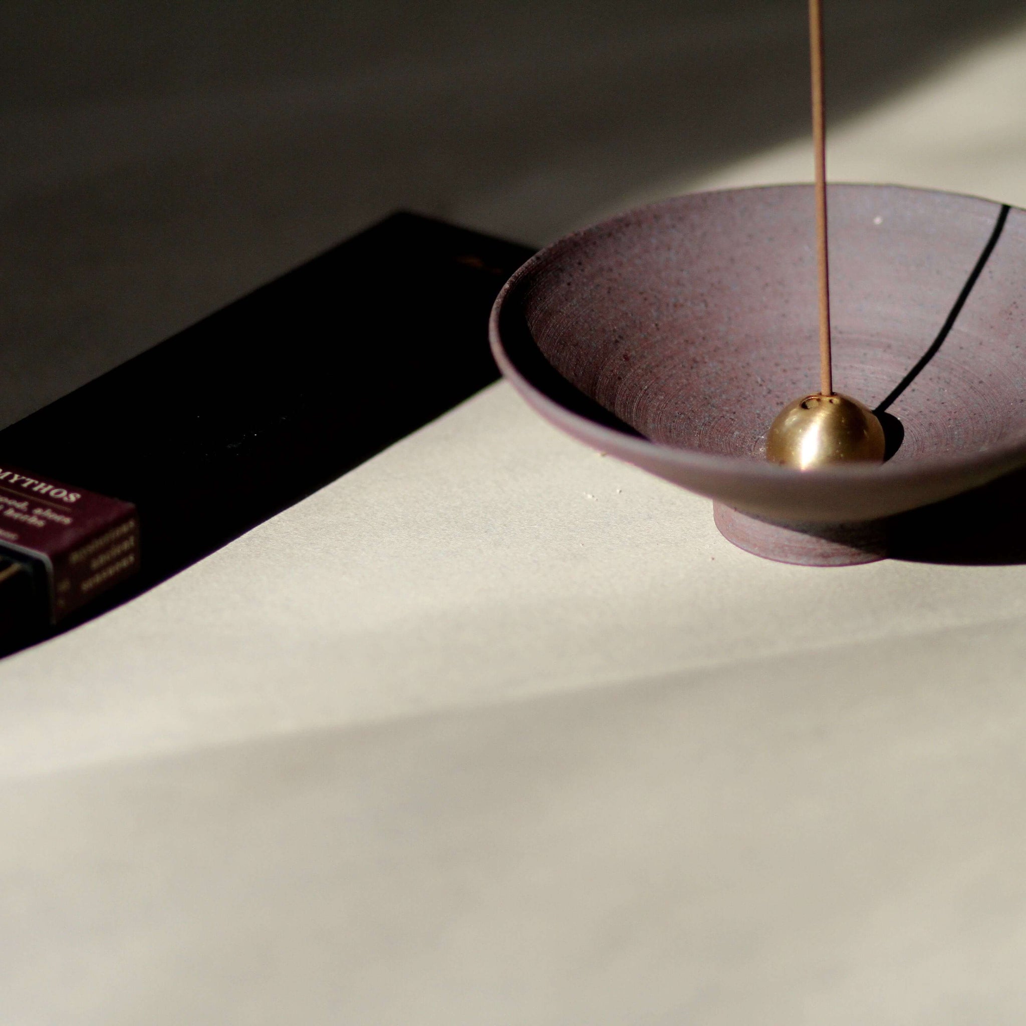 Beautiful Purple Terracotta Incense Bowl Holder. Zen. Artisan Made – Ume