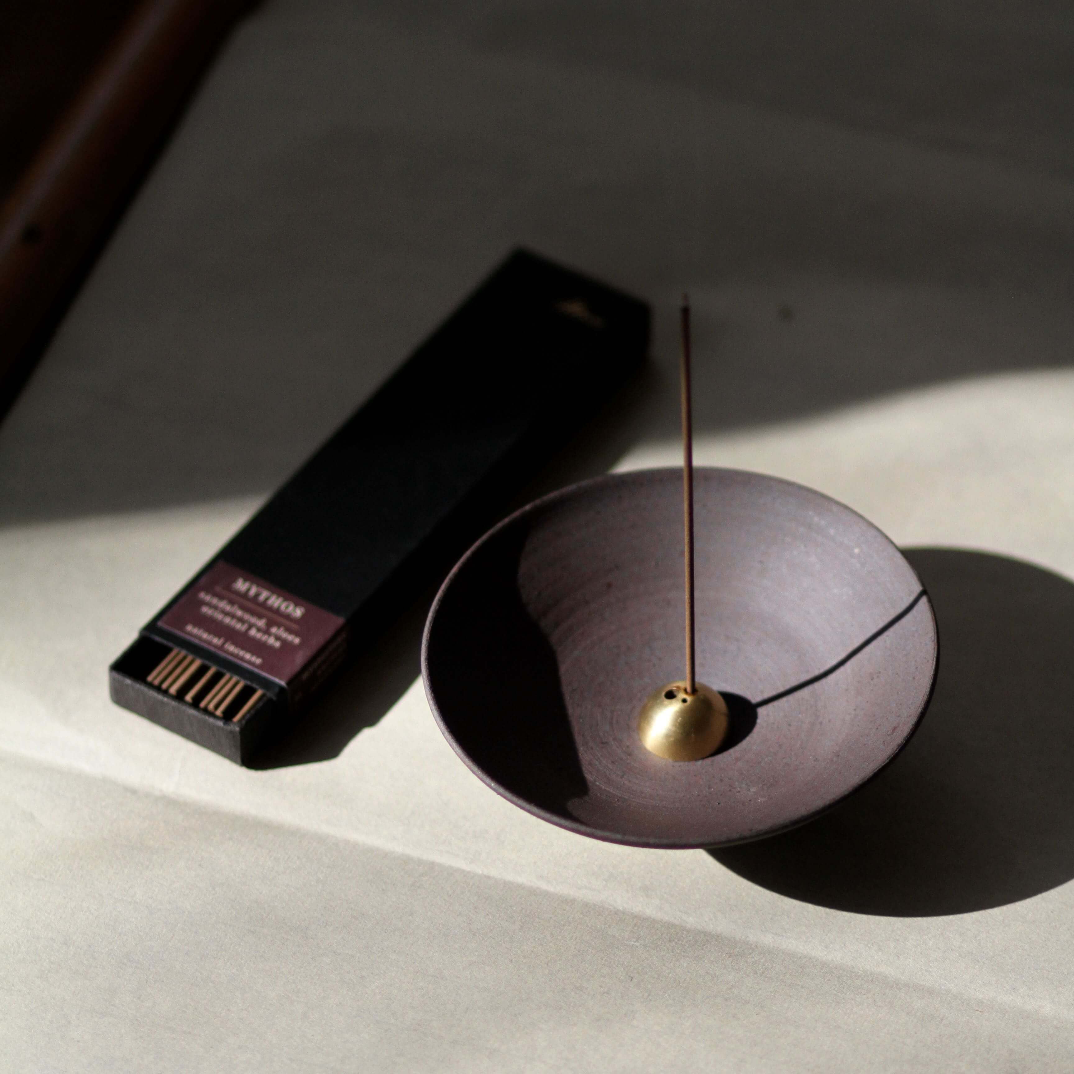 Beautiful Purple Terracotta Incense Bowl Holder. Zen. Artisan Made – Ume