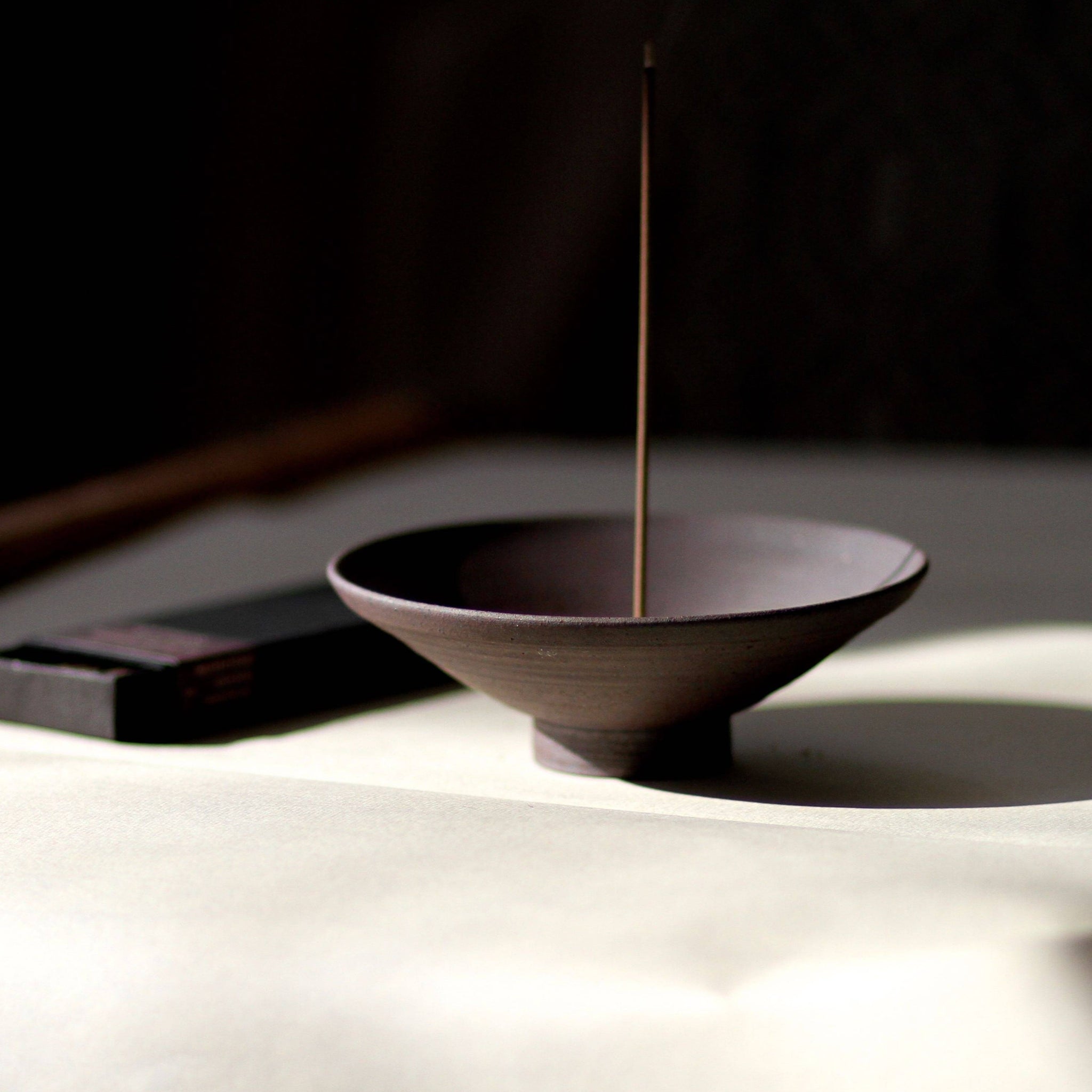 Beautiful Purple Terracotta Incense Bowl Holder. Zen. Artisan Made – Ume